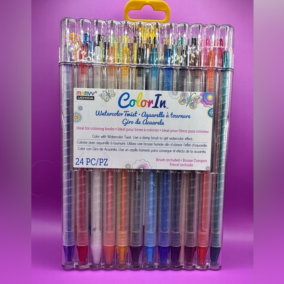 Marvy Uchida | Art | Marvy Uchida Color In Watercolor Twist Markers 24 ...